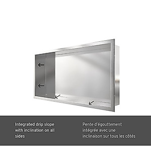 Odass | Shower Niche | 24" X 12" | NO Tile Needed ­| Rectangular Stainless Steel #304 Niche | Brush Recessed Single Shelf Organizer | Bathroom Storage for Shampoo Bottle |