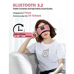 Sleep Headphones White Noise Sleep Mask 3D Music Blue-Tooth Sleeping Eye Mask Sleeping Headphones for Side Sleepers Sleep Mask with Bluetooth Headphones Gifts for Men Women