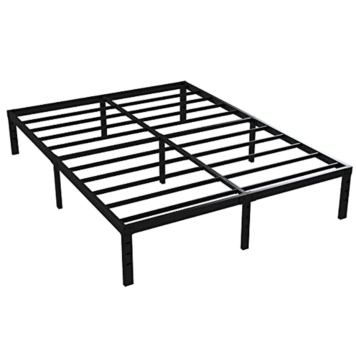 Upcanso 16 Inch King Bed Frame Heavy Duty Metal Platform King Size Bed Frames with 14 Inch Storage, Easy Assembly 3,500 lbs Steel Slats Support Mattress Foundation, Black
