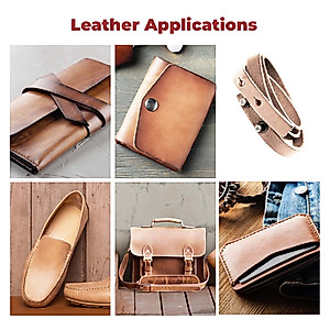 ELW 8-9 oz (3.2-3.6mm) Thickness Weight Pre-Cut 4-6 SQ FT Vegetable Tanned Leather Cowhide Grade AB Full Grain Leather for Tooling, Carving, Engraving, Molding, Embossing, Stamping, & Dyeing