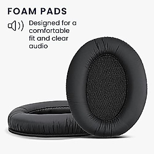 kwmobile Ear Pads Compatible with Sennheiser HD201 / HD206 / HD180 / HD200 Pro Earpads - 2X Replacement for Headphones - Black