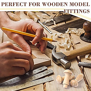 50 Pcs Mini Shaker Pegs Wooden Hooks Wall Mounted, Smooth Texture Wood Pegs for Hanging Coat Hat Towel Clothes Wall Organizing Supplies, 0.98 x 0.43 Inch