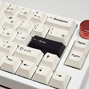 Gliging White Japanese Keycaps 133 Keys Cherry Profile Keycap Set PBT DYE-Sub Suitable for 60/64/65/68/87/98104 Mechanical Keyboard