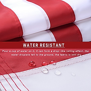 VICDRIA American Flag 8x12 Outside, US Flags for Outdoor Indoor, Heavy Duty Durable, Deluxe Embroidered Stars, Brass Grommets, Sewn Stripes, Vivid Color, Fade Resistant and waterproof