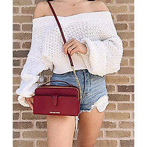 Michael Kors Medium Double Zip Phone Crossbody (Mulberry)