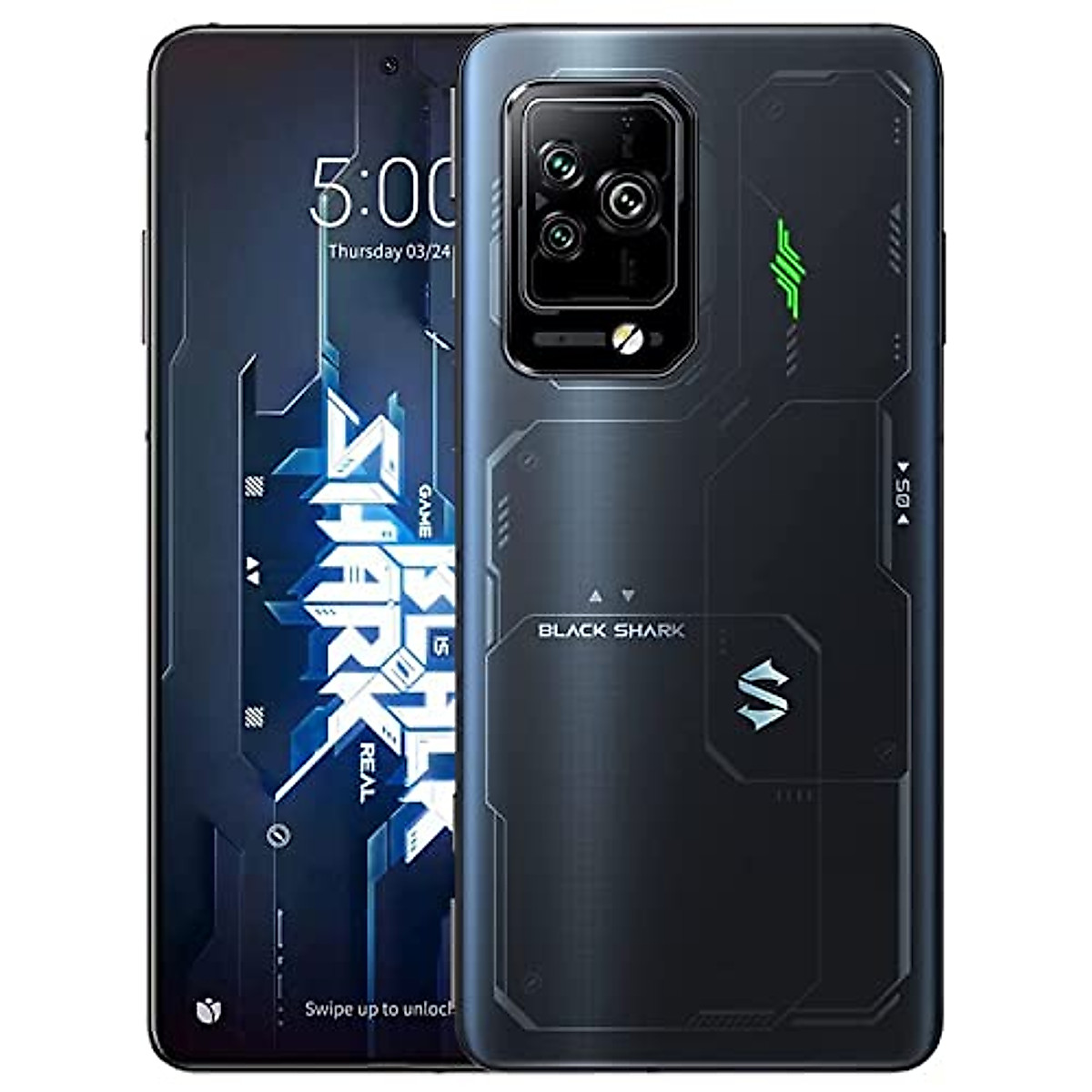 Black Shark 5 Pro Unlocked Gaming Smartphone, 12 GB + 256 GB 5G Cell Phone, 6.67" E4 144Hz Display, Snapdragon 8 Gen 1 + LPDDR5 + UFS3.1, 64MP Camera, 120W Charging with 4650mAh - Black