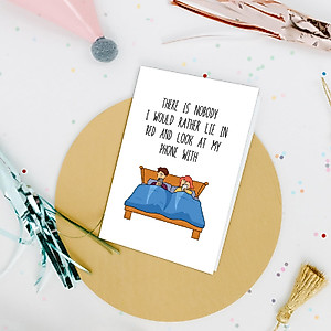Nchigedy Funny Birthday Card for Husband Wife, Lovely Anniversary Card for Him Her, Humorous Love You Card, Romantic Valentines Day Card