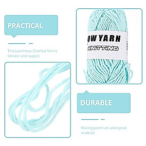 VICASKY 1 Roll Glowing Yarn Luminary Embroidery Thread Sweaters Yarn Cotton Knitting Thread Polyester Yarn Skeins Macrame Cord Hat Accessories Polyester Crochet Yarn Manual Sweater Yarn