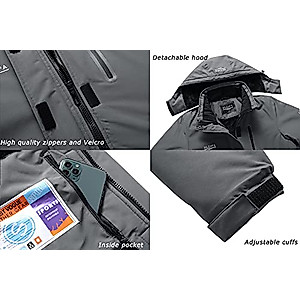 DLGJPA Women's Mountain Waterproof Ski Jacket Detachable Hood Windproof Rain Winter Warm Snow Coat