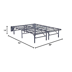 Ashley Furniture Signature Design - Better than a Boxspring Mattress Riser - Under Bed Storage Space - Full - Gray