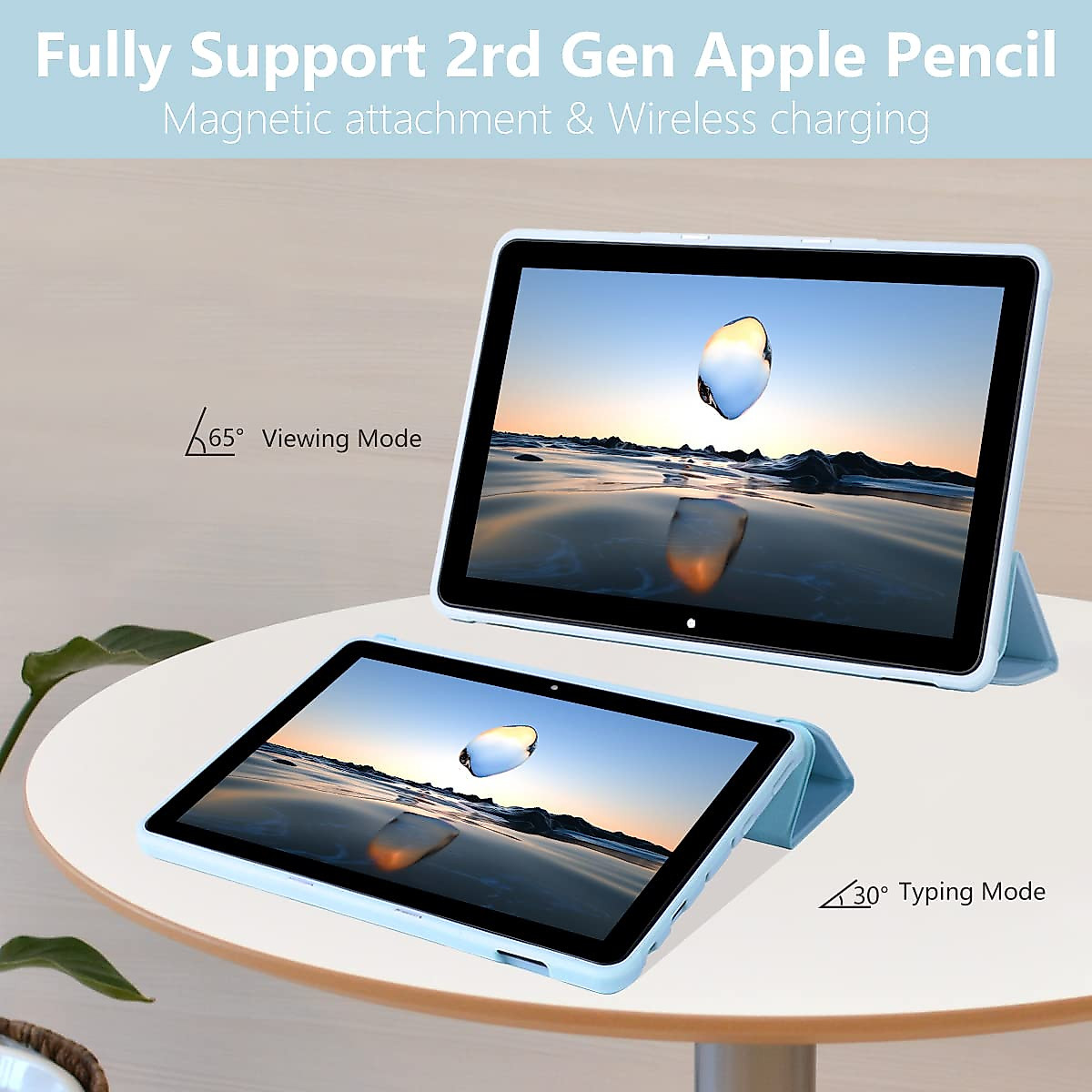 Case for All-New Amazon Kindle Fire HD 10 Tablet & Fire HD 10 Plus Case(11th Generation, 2021 Release) 10.1" - PU Leather Trifold Stand Cover Ultra Lightweight Slim Shell Stand Cover Auto Wake/Sleep