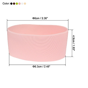 uxcell 6Pcs Coffee Cup Sleeve, Silicone Cup Sleeve Non-slip Glass Water Bottle Mug Sleeves Multicolor