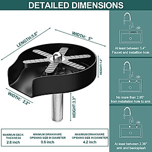 Glass Rinser for Kitchen Sink, FONTOP Stainless Steel Bottle Washer Cup Cleaner Sink Attachment Accessories for Home Bar Faucet,(Matte Black)