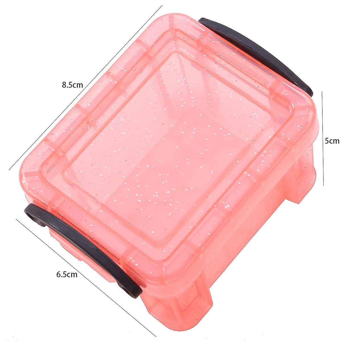 Sevenfly Family Plastic Storage Bin with Lid Medicine Box Lockable Container ​for Toy Desktop Jewelry Accessory Drawer Or Kitchen,pink