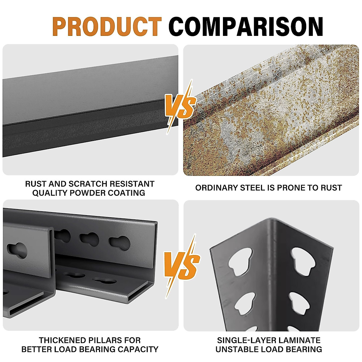 78" H|All-Metal Garage Shelving Unit and Storage-Easy Assembly Shelves 5-Tier Storage Rack|Heavy-Duty Adjustable Shelf|Steel Waterproof Rust-Resistant Shelves for Warehouse,Basement,Storeroom,Black