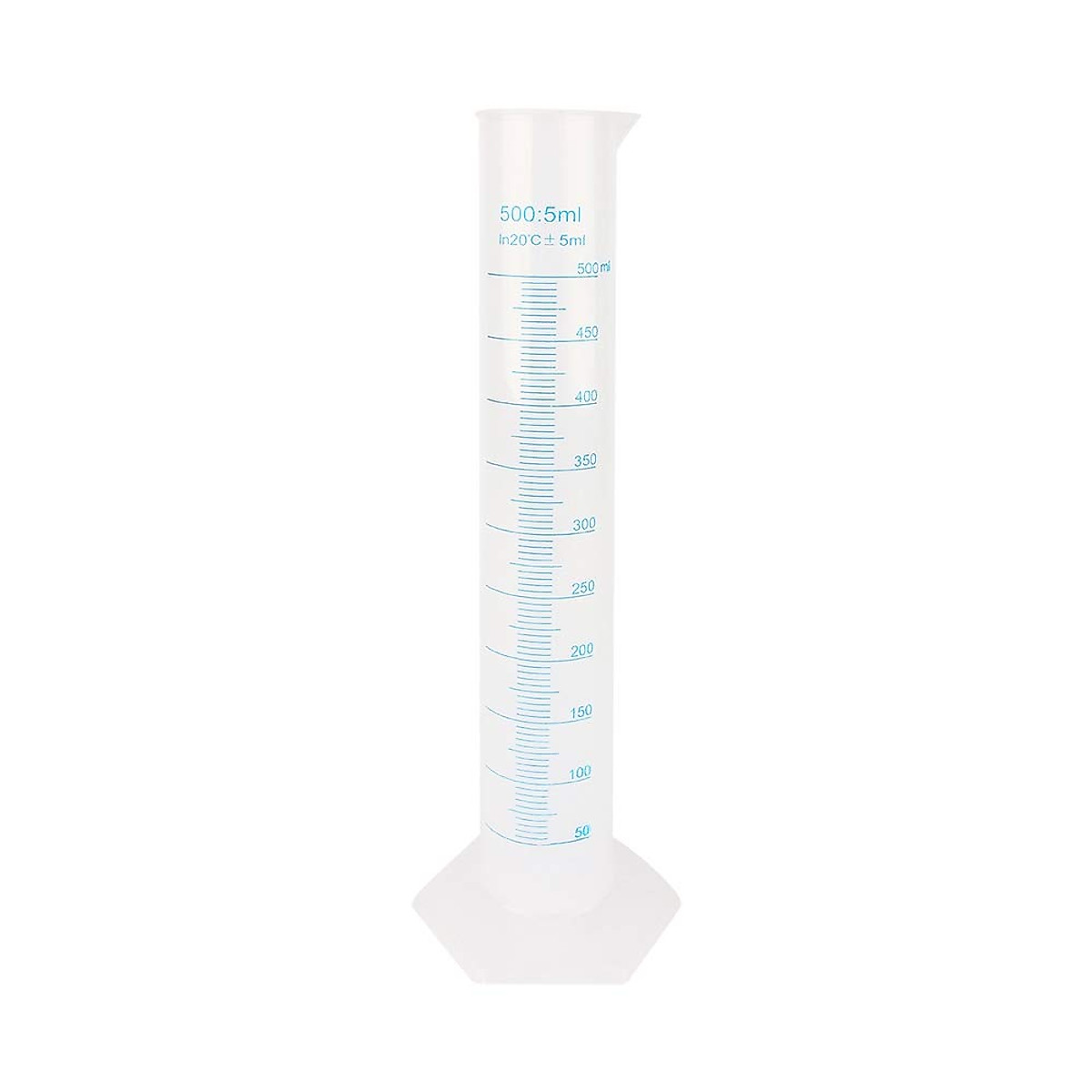 Plastic Graduated Cylinders, 500ml Measuring Cylinder, Ideal for Home and School Science Lab for Home and School Science Laboratory Supplies