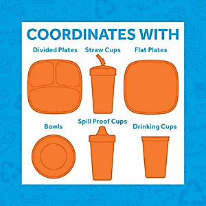 Re-Play Made in USA Toddler Forks and Spoons, Pack of 12 Without Carrying Case - 6 Kids Forks with Rounded Tips and 6 Deep Scoop Toddler Spoons - 0.2" Thick Toddler Utensils, Meadow