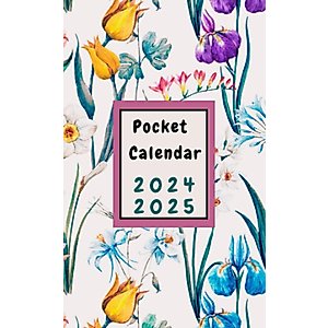 Pocket Calendar 2024-2025 For Purse: 2-Year Schedule Monthly Organizer from January 2024 to December 2025 Small Size