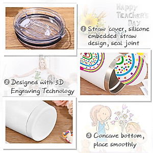 Patelai Kindergarten Teacher Appreciation Gifts Kindergarten Travel Tumbler with Straw 20 oz Thank You Gifts for Kids Teacher Travel Mug Teacher Gifts for Graduation Teachers Birthday Gifts