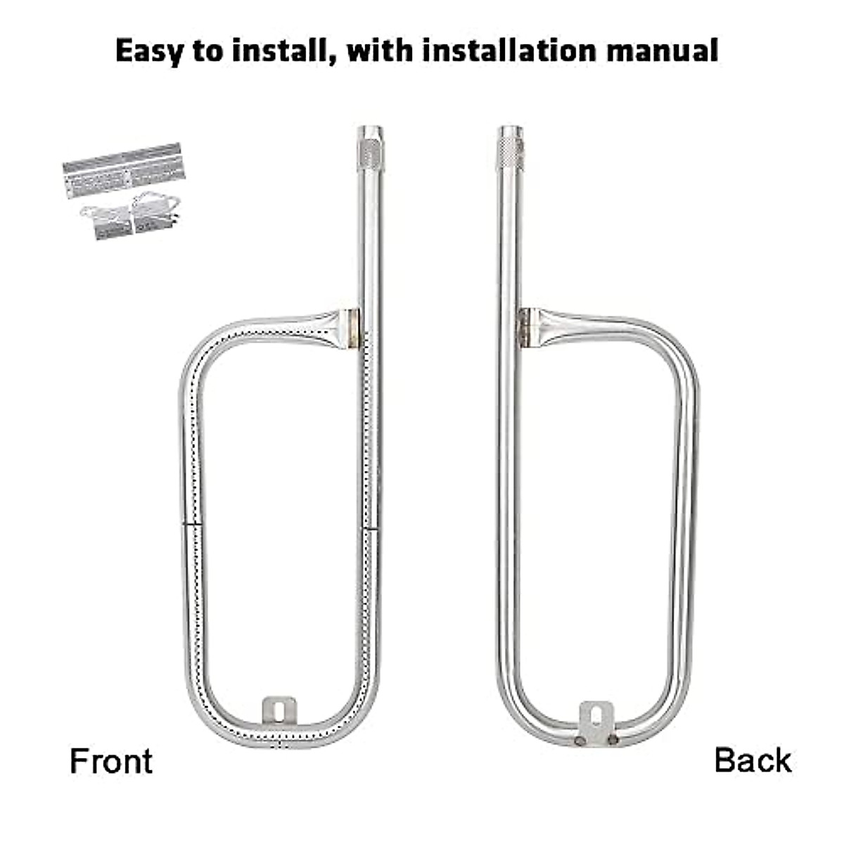 QuliMetal 60040 Grill Burner and 6558 Cooking Griddle for Weber Q100, Q120, Q140, Q1000, Q1200, Q1400 Series Gas Grills