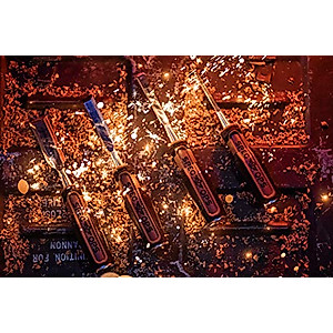 Spec Ops Tools Wood Chisel Set with High-Carbon Steel Blades, Shock-Absorbing Grip, 4-Piece, 3% Donated to Veterans