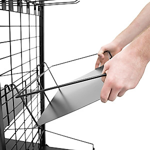 Brybelly Rolling Retail Display Merchandising Rack Store Fixture, 66" Tall x 28" Footprint, Includes 50 Peg Hooks and 4 Shelves