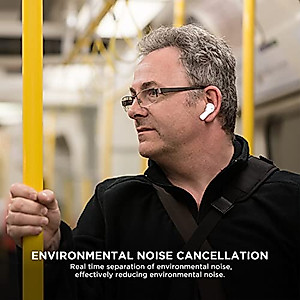 HTC True Wireless Earbuds 1 Bluetooth 5.3 Earphones, in-Ear Headphone ENC Noise Cancellation Transparent Space Capsule, 32-Hour Playtime/Built-in Microphone/Touch Control -Crystal White