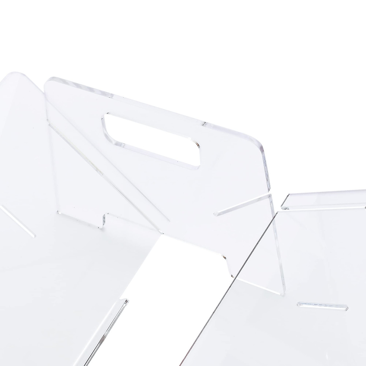 Sparkle Race Acrylic Shelf Small Bookcase, Clear Acrylic Desk Organizers and Accessories Mini Bookshelf for Home Office, CD, Book & Magazine Rack Acrylic Bookshelf Desktop Storage Book Organizer