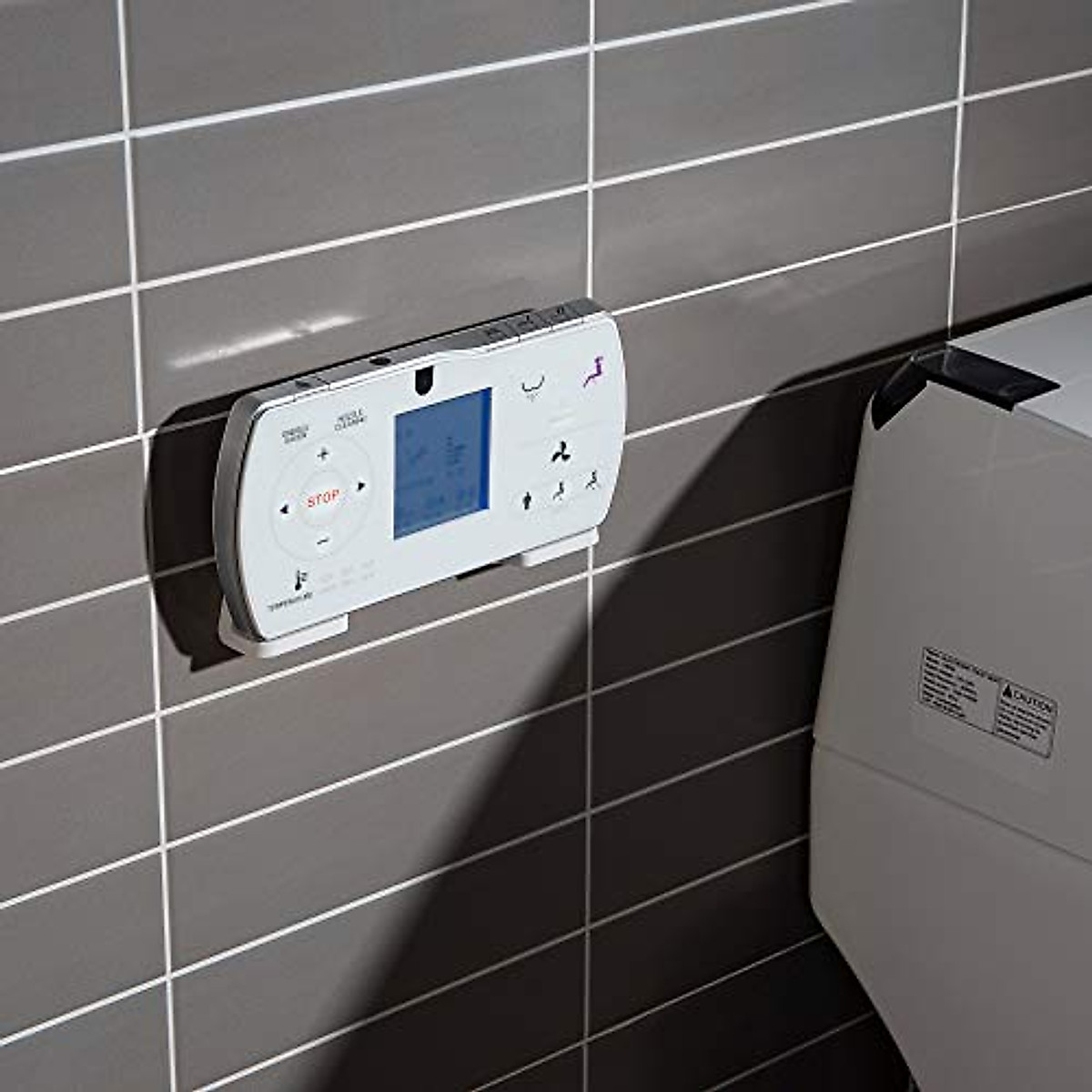 WOODBRIDGE B0960S Auto Flush, Auto Open & Auto Close, 1.28 GPF Single Flush Toilet with Intelligent Smart Bidet Seat and Wireless Remote Control, Chair Height