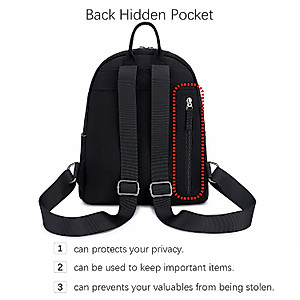 ecodudo Mini Backpack Purse for Women Teen Girls Small Fashion Bag (Sunflower Black)