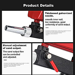 SI FANG Premium Sandblaster Sand Blaster Gun Kit,Hand Held Sand Blasting Spray Gun Adjustable Media Flow Valve,Sand Blasting Spray Tool for Air Compressor