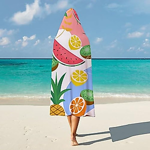 TaoYTao 60"x80" Women Summer Fruit Pattern Blanket Hoodie, Foldable Wearable Funny Hooded Blanket Robe Cloak, Christmas Birthday Gifts Anniversary For Wife Girlfriend Women