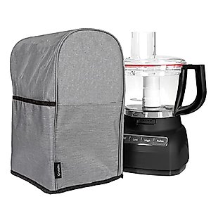 Crutello Food Processor Cover with Storage Pockets for Large 11-14 Cup Processors, Fits Various Brands