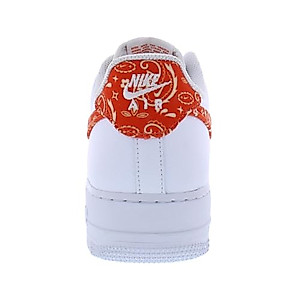 Nike Women's Air Force 1 Low Basketball Shoe, White/Rush Orange-white, 8.5