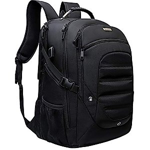 55L Travel Backpack with USB Charging Port TSA Friendly for Large Gaming Laptop 19.5 18 18.4 Inches Notebook Computer Bookbag for Men Students