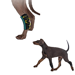 (S/M) Dog Leg Brace for Fornt and Back Leg, Canine Hock Brace for Rear Legs with Dual Metal Strips,Joint Warps Strong Support Help for Hind Leg Injuries Sprains Arthritis Torn ACL(1Pair)