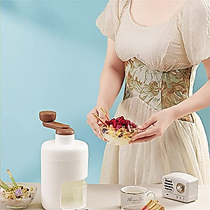 Snow Cone Machine，Portable Ice Crusher, Advanced Manual Shaved Ice Machine, Household Kitchen Utensils, and 2 Freezing Mold for Making Smoothies