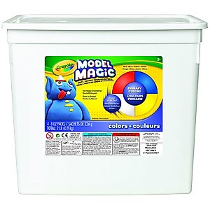 Crayola Model Magic (2lb Bucket), Modeling Clay Alternative, Primary Colors, Air Dry Clay for Kids, Classrooms Supplies, 3+