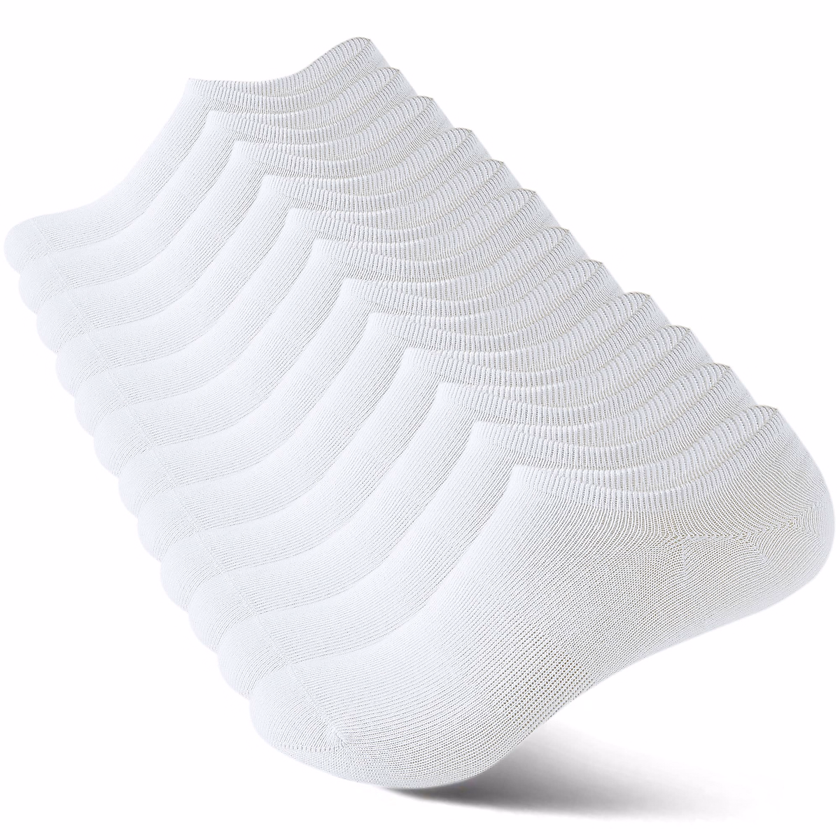 HIGIXCH No Show Socks Women Low Cut Invisible Liner Non slip Athletic Boat Socks 6 Pairs(socks for women size 5-8, White)