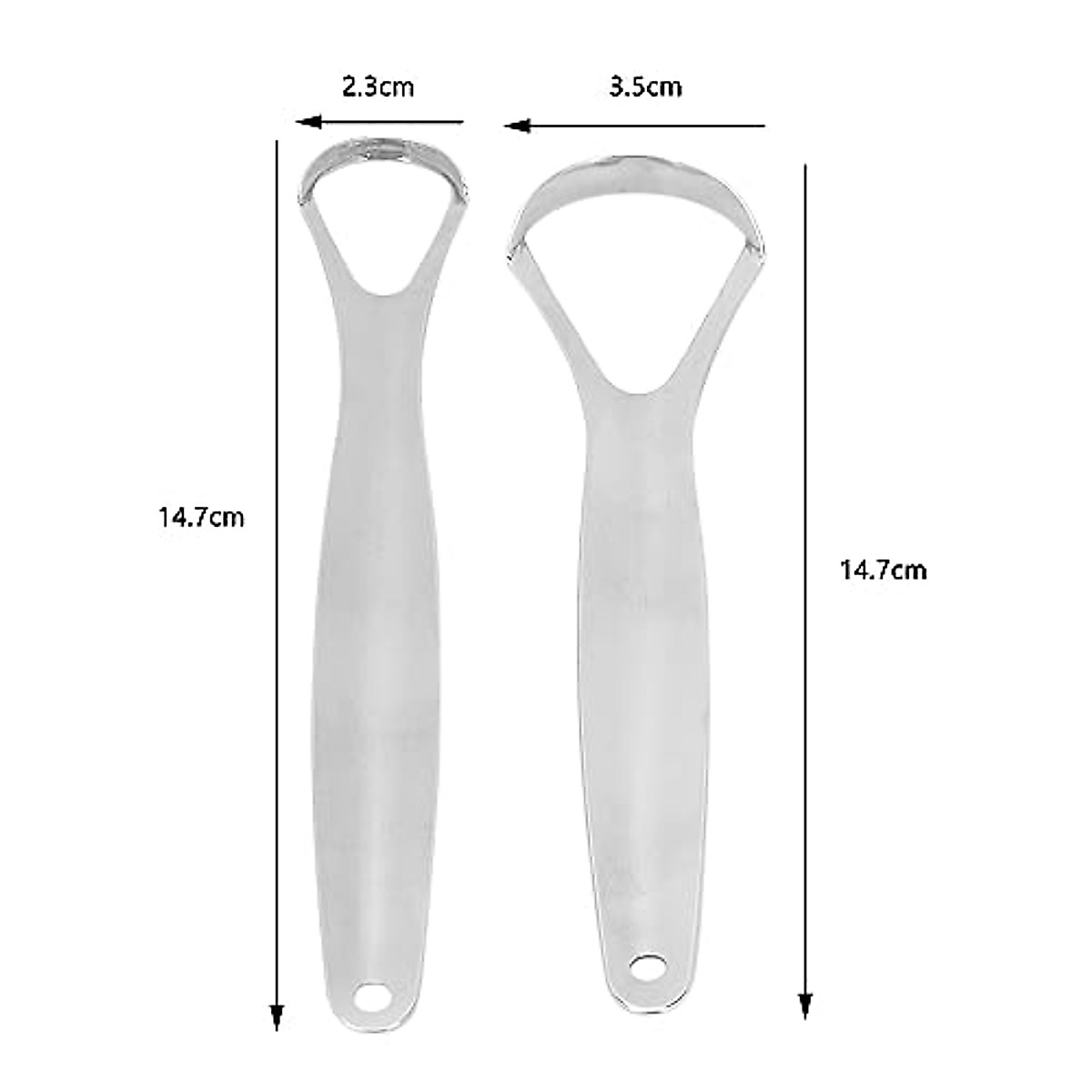 2pcs Tongue Scrubber, Copper Tongue Scraper, Best Tongue Scraper for Reducing Bad Breath and Refreshing Lips, Suitable for Everyone(Trumpet)