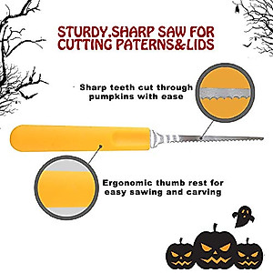 12 Pieces Professional Pumpkin Carving Kit Tool Heavy Duty Stainless Steel Tool Set with Storage Carrying Case Used As a Carving Knife for Pumpkin Halloween Decoration …