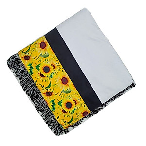 AQWJ Sublimation Blanks Throw Blanket for Heat Press, Sunflower Sublimation Blanket, 100% Polyester, Custom Personalised Sublimation Photo with 20 Panel,40"X60"