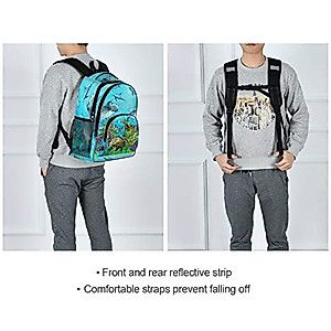 ALAZA Sea Turtle Coral Reef with Ship Wreck Travel Laptop Backpack College School Computer Bag for Boys Girls