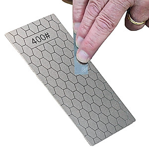 Jewboer 4 Pieces Diamond Sharpening Stone Set,Diamond Lapping Plate Coarse/Medium/Fine Grit Sharpener,400/600/1000/1200 Grit