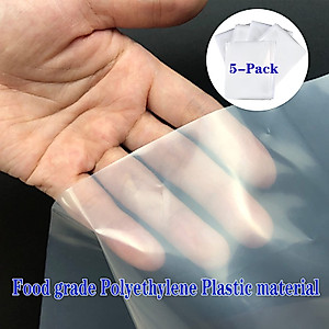 5 Pack 40*60 inches 2Mil Clear Plastic Storage Bags Dustproof Moistureproof Jumbo Moving and storage bag for Blanket Clothes and Big Plush Toys Luggage, Suitcase, Comforter, Chair, Kids Bike,Reusable