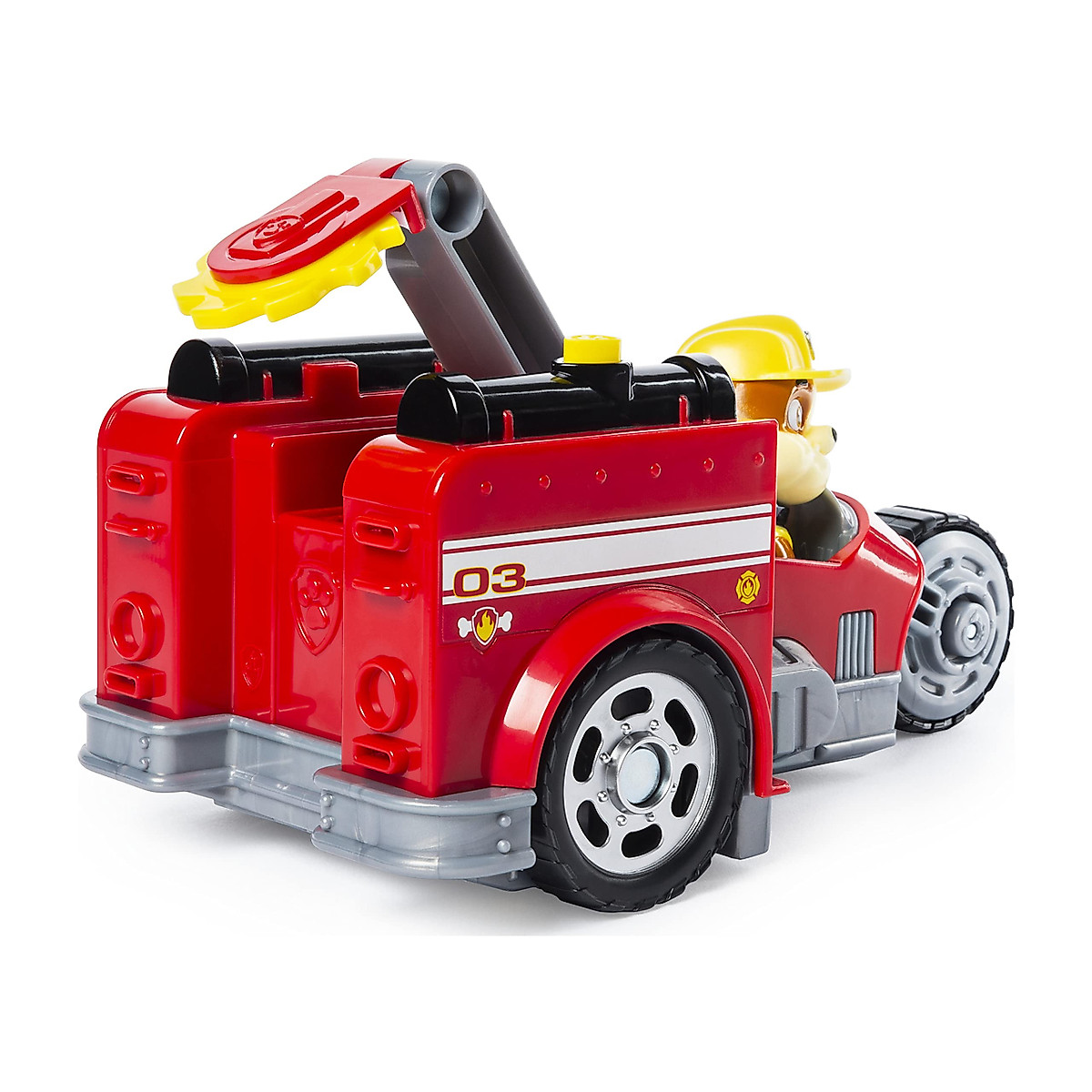 Paw Patrol, Marshall Split-Second 2-in-1 Transforming Fire Truck Vehicle Toy with 2 Collectible Figures