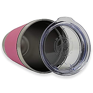 LaserGram 20oz Vacuum Insulated Tumbler Mug, Soccer Coach, Personalized Engraving Included (Faux Leather, Pink)