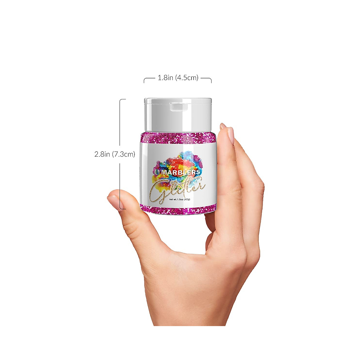 MARBLERS Twinkle Glitter [Black Knight] 1.5oz (42g) | Fine | Non-Toxic, Vegan, Cruelty-Free | Face, Body, Eyeshadow, Hair, Festival, Party Makeup | Nail Art, Polish | Resin, Tumbler, Slime, Craft