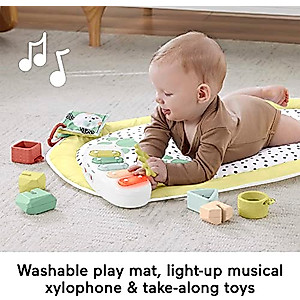 Fisher-Price Baby To Toddler Toy 3-In-1 Snugapuppy Activity Center and Play Table with Lights Sounds and Developmental Activities