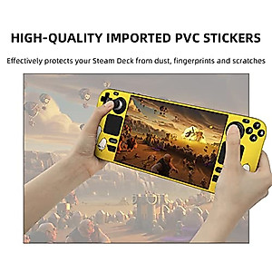 Cicilemo Protective Skin Decal for Steam Deck, Anti-slip Scratch-resistant Skins Stickers Set Compatible with Steam Deck Handheld Gaming PC(Brighting Red)